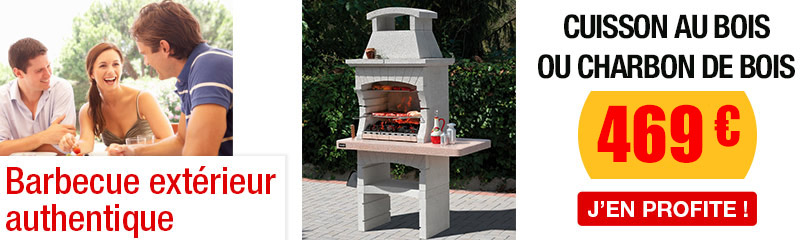 Barbecue fixe d'extérieur en pierre ou en béton | OOGarden