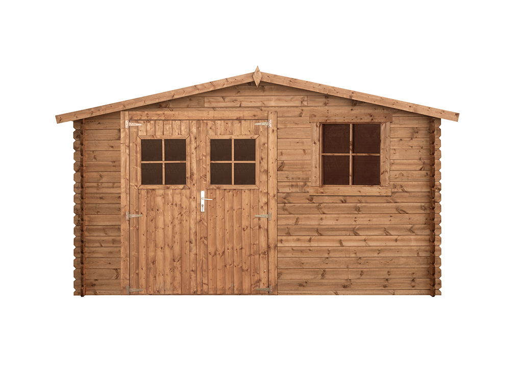 Abri de jardin bois traité KIWI 28 mm 14m² | OOGarden