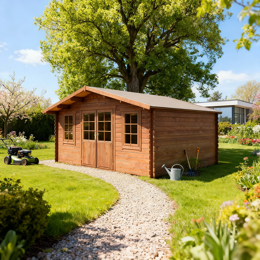 Abri De Jardin En Bois CHANZY Traité 22m² Ep.34mm | OOGarden