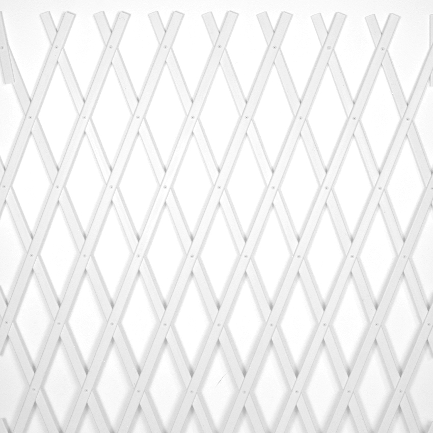 Treillis extensible - PVC - blanc 100x200 cm | OOGarden