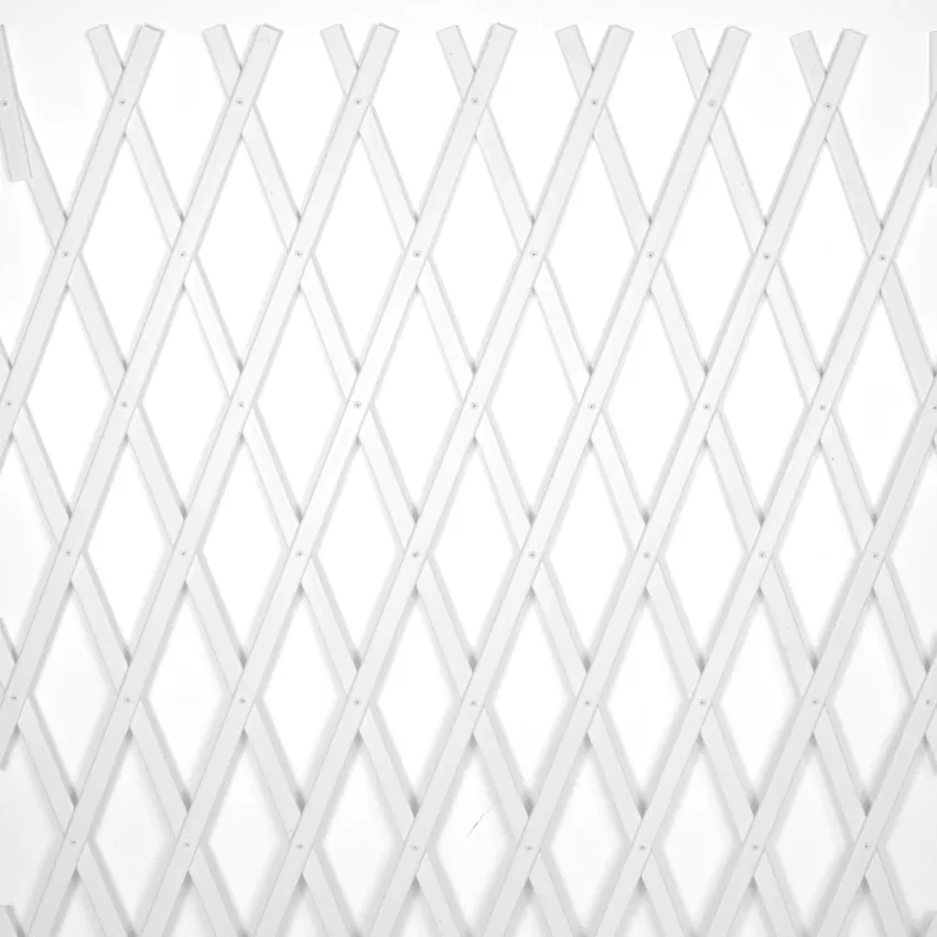 Treillis extensible - PVC - blanc 100x200 cm | OOGarden