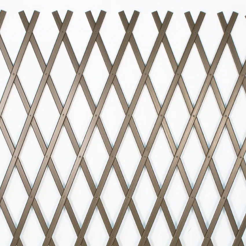 Treillis extensible - PVC - marron 100x200 cm | OOGarden