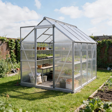 Serre jardin aluminium polycarbonate - 4,8 m² | OOGarden