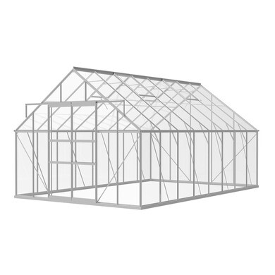 Serre de jardin polycarbonate 14,4m² avec base | OOGarden