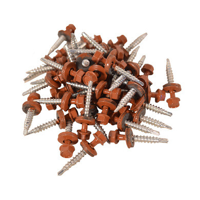Lot de 100 vis autoperceuse 4.8 x 35mm - brunes | OOGarden