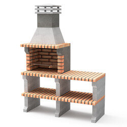 Barbecue fixe d'extérieur en pierre ou en béton | OOGarden