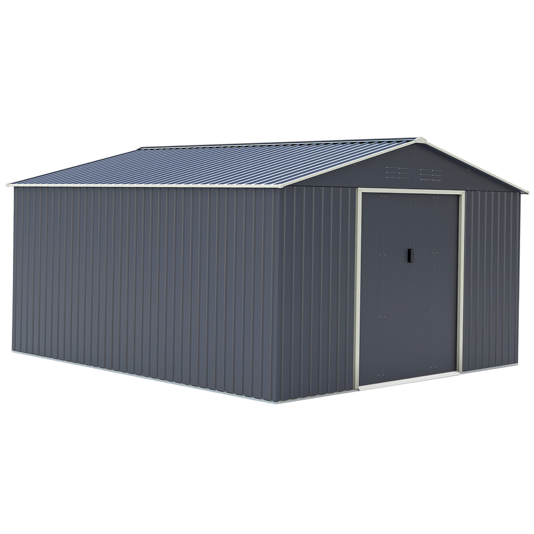 Abri de jardin en métal 13 m² Gris Anthracite | OOGarden