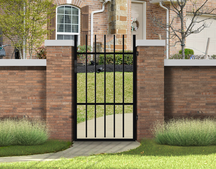 Portillon acier galvanisé H. 2m - Noir | OOGarden