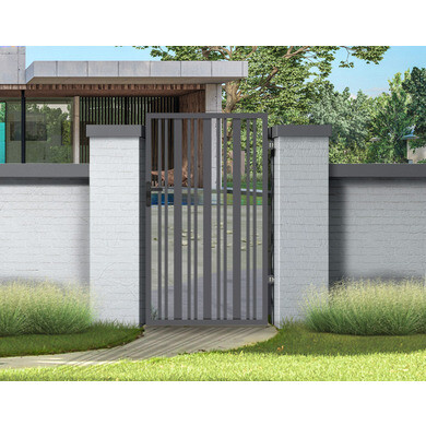 Portillon acier galvanisé H. 1,80m - Gris | OOGarden