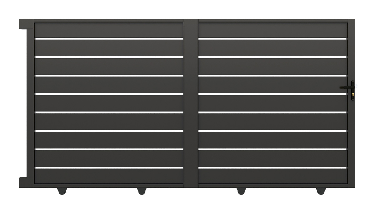 Portail alu coulissant - 4m x H 1m80 - EASYSIZE | OOGarden