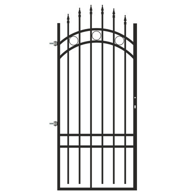 Portillon acier galvanisé H. 1,80m - Noir PAULO | OOGarden