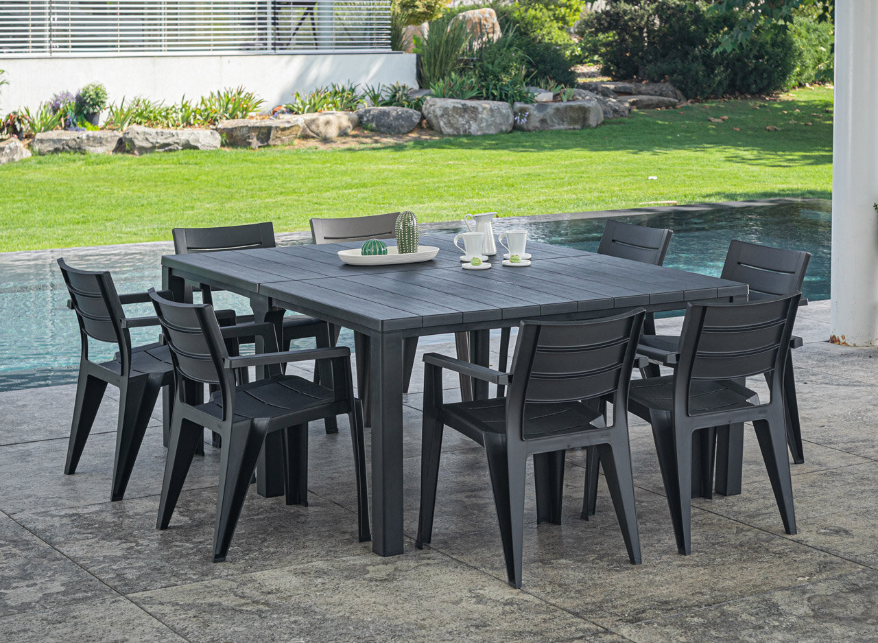 Salon de jardin : Table JULIE double+ 8 FLT JULIE | OOGarden